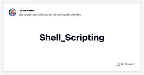 Rajan Kumar On Linkedin Shellscripting