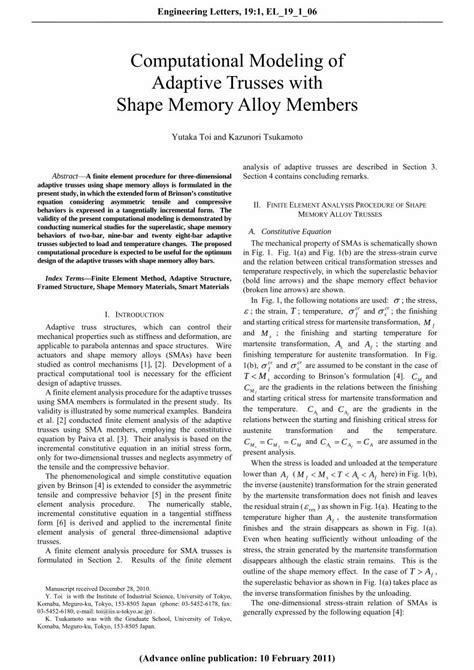 Pdf Computational Modeling Of Adaptive Trusses With Fileadaptive
