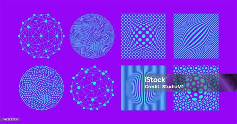 선과 점이 연결된 구체 추상 3d 그리드 디자인 볼록한 반구가 있는 배경 착시가있는 체적 구성 표지 또는 프리젠 테이션에 대 한 벡터 그림입니다 0명에 대한 스톡 벡터 아트