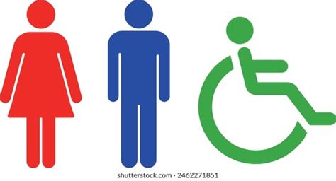 Man Woman Unisex Restroom Icon Material Stock Vector Royalty Free