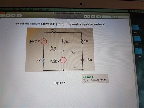 Solved For The Network Shown In Figure 8 Using Mesh