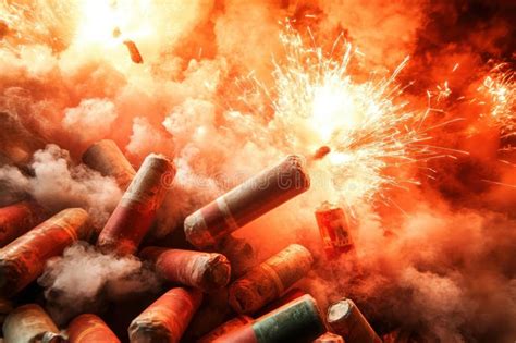 Stunning Exploding Firecrackers At Midnight Festive Celebration With