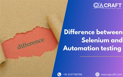 Difference Between Selenium And Automation Testing Qacraft