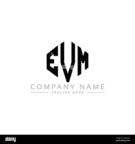Evm Letter Logo Design With Polygon Shape Evm Polygon And Cube Shape