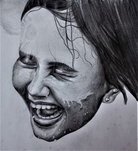 Happy Girl Face Drawing