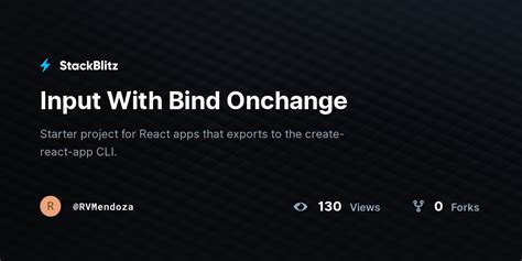 Input With Bind Onchange Stackblitz