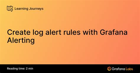 Create Log Alert Rules With Grafana Alerting Grafana Labs