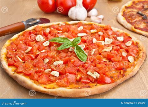 Pizza Marinara Stock Image Image Of Healthy Garlic 42620021