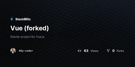 vue forked stackblitz