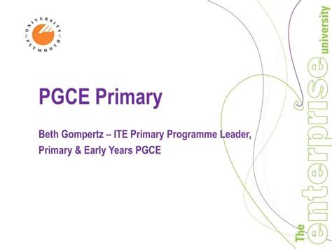 PPT PGCE Primary PowerPoint Presentation Free Download ID