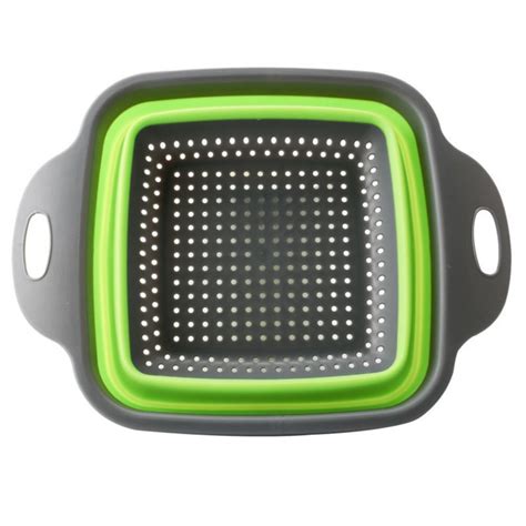 Square Foldable Drain Basket Plastic Fruit Basket Grandado