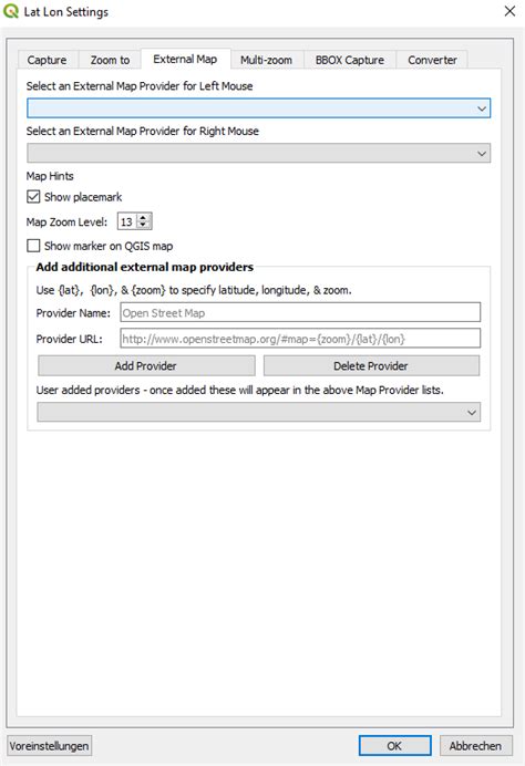Qgis Lat Lon Tools No External Map Choosable Geographic