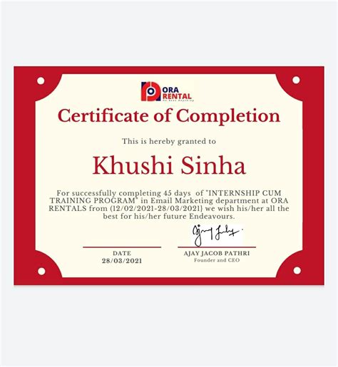 Khushi Sinha On Linkedin Ora Internship Marketing Success Job Career