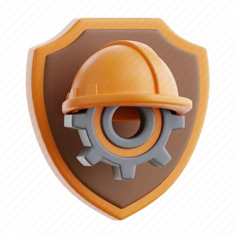 Labor Protection Engineer Shield Construction 3d Illustration Download On Iconfinder