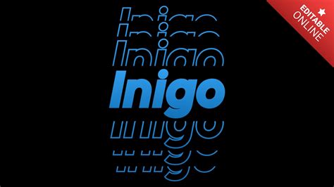 Inigo Modern Stroke Text Effect Generator