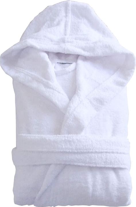 The House Of Emily Turkish Cotton Terry Towelling Hooded Bathrobe