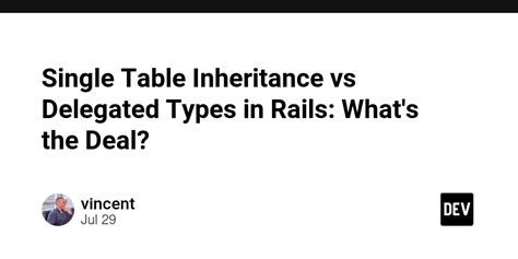 Single Table Inheritance Vs Delegated Types In Rails What S The Deal DEV Community