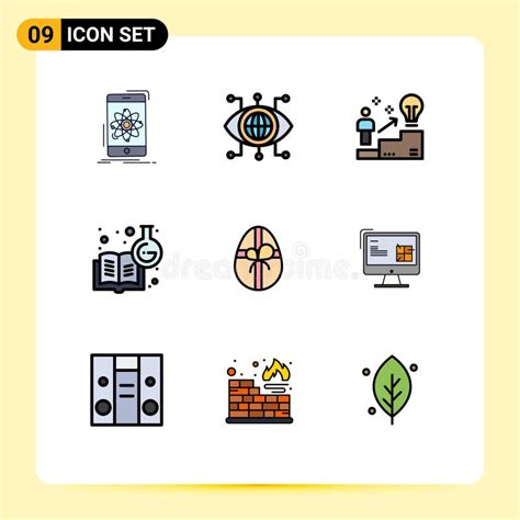 Filledline Flat Color Pack Of 9 Universal Symbols Of Learning Chemistry Chemistry Book Vision