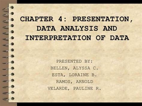 research chapter 4 presentation analysis and interpretation of data