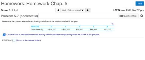 Solved Save Homework Homework Chap 5 Score 0 Of 1 Pt