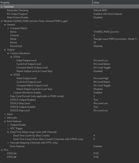 Ra2e1 Gpt Pwm Triangle Wave With Dead Time For A Half Bridge Pmw