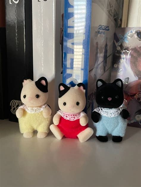 Tuxedo Cat Triplets Calico Critters Calico Tuxedo Cat Critter