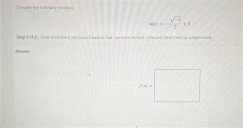 Solved Consider The Following Function U X 2x 3 Step 1 Chegg Com