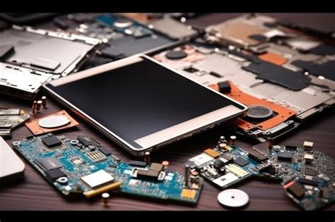 Premium Photo Tablet With Broken Lcd Display Among Disassembly Gadget Ai Generated