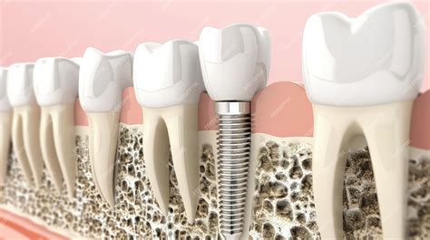 Premium Photo Computer Model Of A Dental Implant In The Jaw Bone A 3d Visualization Showcasing