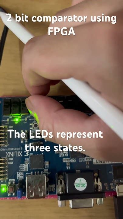 Testing Design Of 2 Bit Comparator Using Fpga Board Fpga Vhdl Logicgate Youtube