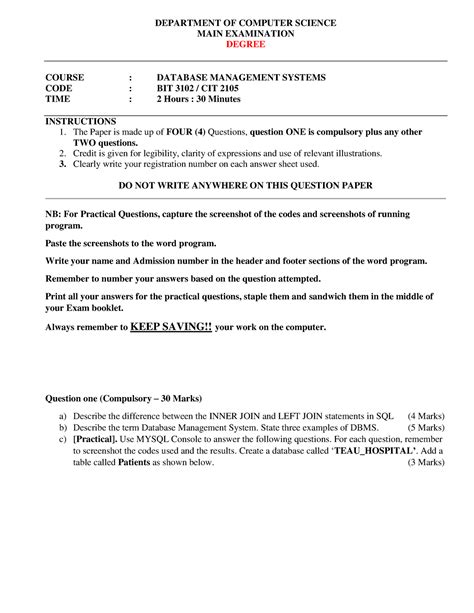 Dbms Degree Database Management System Department Of Computer