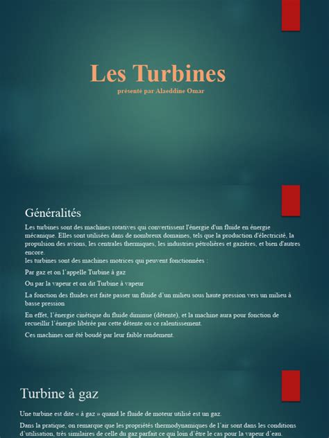 Turbine Présentation Pdf Turbine Turbine à Gaz