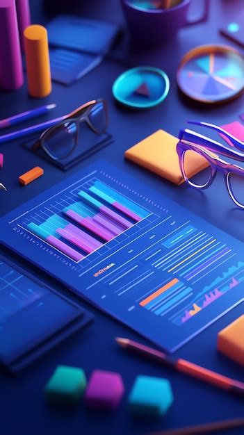 premium photo business data analysis chart graph office supplies and
