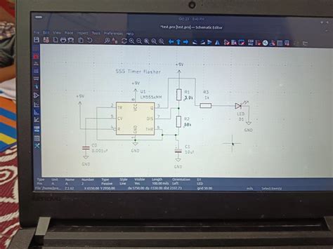 Pcb Design Lm555 Timer Flasher Circuit Reva Kicad Software