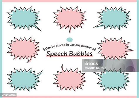 Vector Illustration Set Of Exploding Speech Bubbles Pointing In