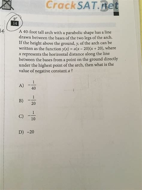 Please Help Me With This Question Math No Calc R Sat