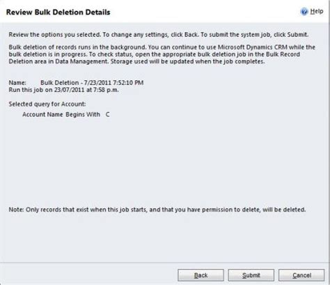 Bulk Deletion Of Records In Microsoft Dynamics Crm 2011 Magnetism Solutions Nz Auckland