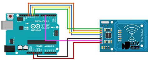 DIYables RFID Kit With 1 RC522 Reader 1 RFID Key Fob 5 RFID Cards For