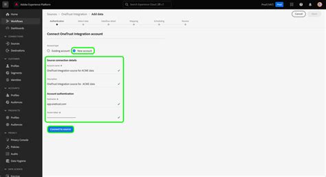 Create A Onetrust Source Connection In The Ui Adobe Experience Platform