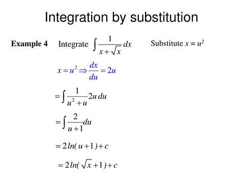Ppt Integration By Substitution Powerpoint Presentation Free