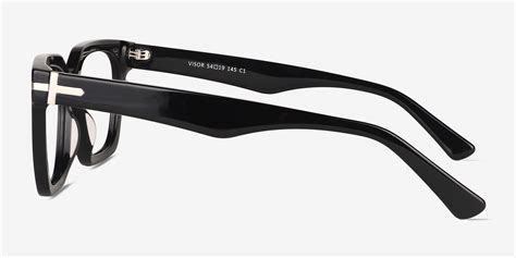 Visor Square Black Full Rim Eyeglasses Eyebuydirect