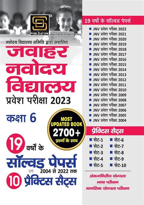 Jawahar Navodaya Vidyalaya Samiti Pravesh Pariksha Class 6 Solved