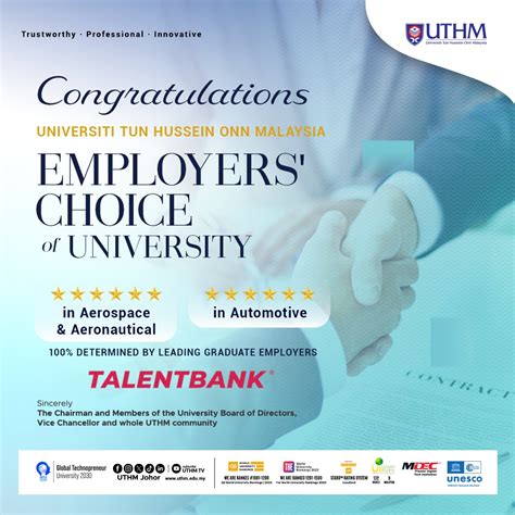 Uthm Is Employers Choice Of University In 2024 Uthm News
