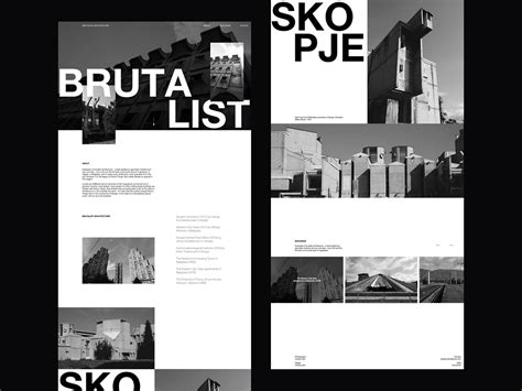 Brutalist Photography Portfolio By Andrea Jelić On Dribbble