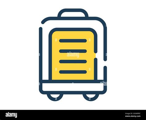 Suitcase Baggage Single Isolated Icon With Dash Or Dashed Line Style Vector Illustration Stock