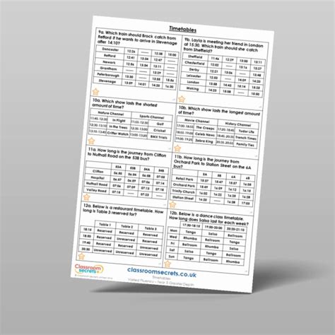Year 5 Timetables Varied Fluency Resource Classroom Secrets