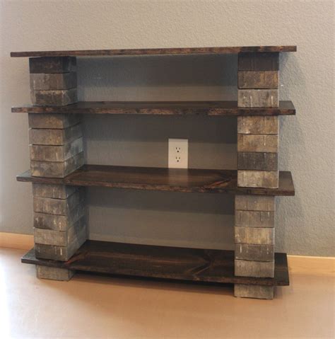 Diy Concrete Block Bookshelf The Crazy Craft Lady