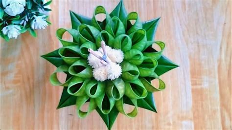 วิธีทำกระทงแบบง่ายๆ แบบที่ 24 กระทงใบตอง กระทงฝักกระถิน ลอยกระทง กระทงสวยๆ กระทงใบตอง Craft