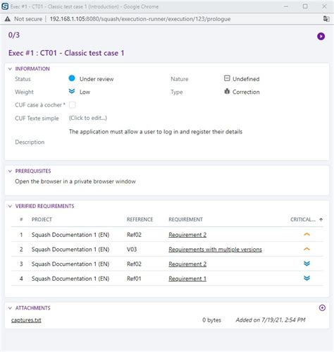 Manually Execute Tests Squash Tm Documentation