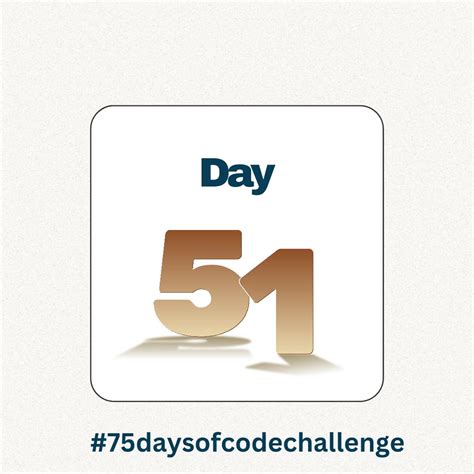 day 51 of 75daysofcodechallenge nandini chopkar posted on the topic linkedin
